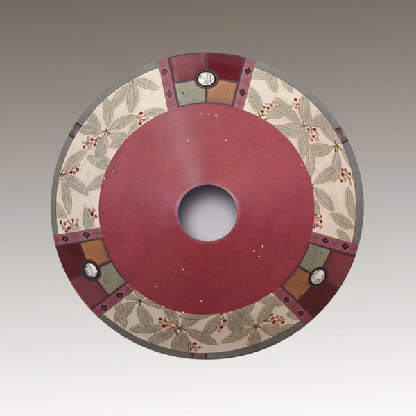 Ceramic Lampshade in Mountain Laurel in Redwood - Janna Ugone & Co