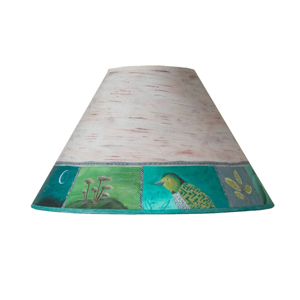 Medium Conical Lamp Shade in Woodland Trails in Birch - Janna Ugone & Co