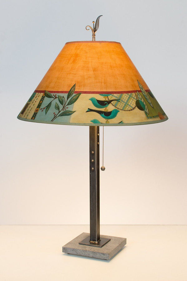 Steel Table Lamp with Large Conical Shade in New Capri Spice - Janna ...